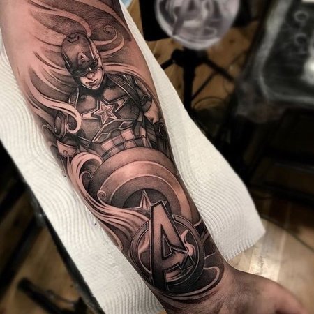 Marvel superhero and comics tattoos: Best tattoo ideas - VeAn Tattoo