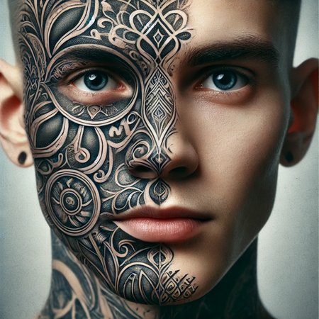 Face tattoos | 15+ Best Tattoo Ideas for Men and Women. The best face ...