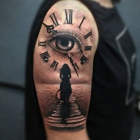 Clock tattoo: styles and meaning | 37+ Designs for men and women - VeAn ...