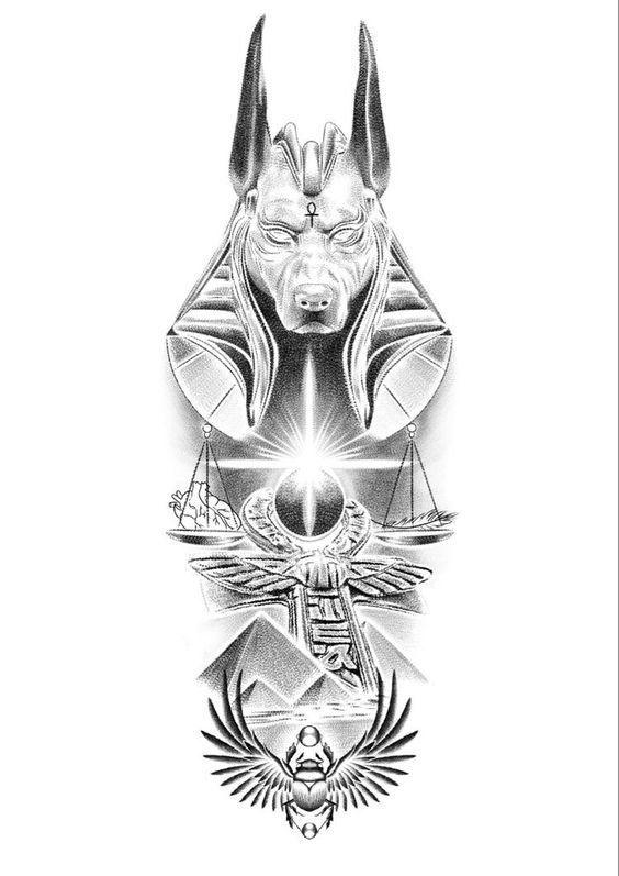 23+ designs and meaning of Anubis tattoo for men and women - VeAn Tattoo