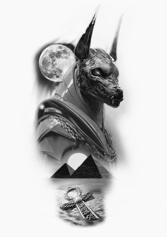 23+ designs and meaning of Anubis tattoo for men and women - VeAn Tattoo