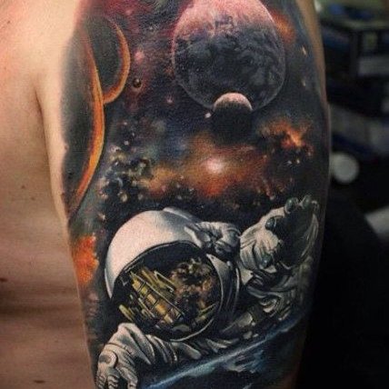 Space tattoo: styles and meaning | 23+ Designs for men and women - VeAn ...