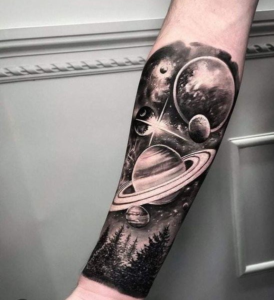 Space tattoo: styles and meaning | 23+ Designs for men and women - VeAn ...
