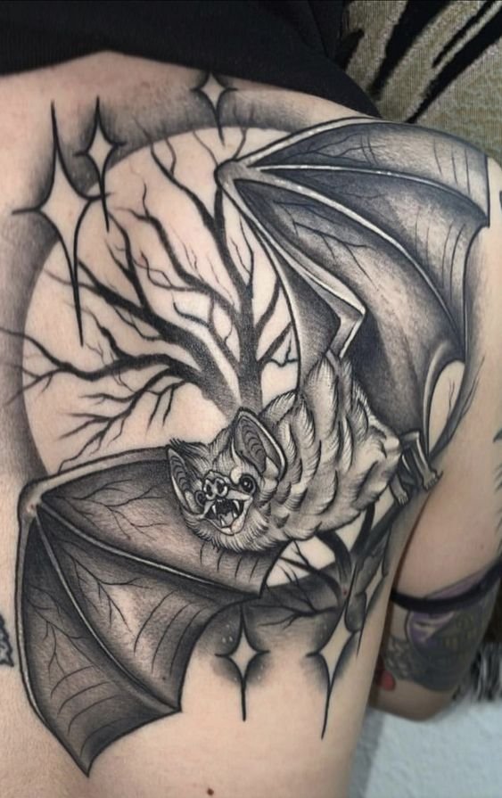 23+ Designs of Bat tattoo for men and women - VeAn Tattoo